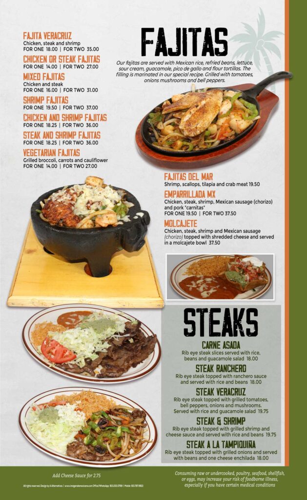 To Go Menu – Veracruz – Versailles