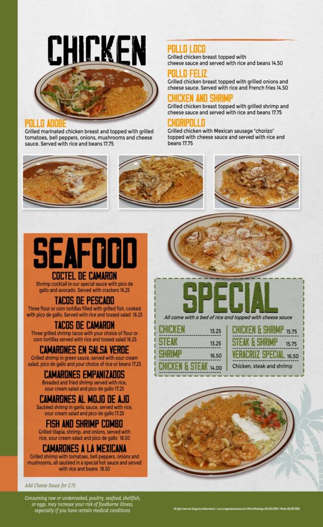 To Go Menu – Veracruz – Versailles